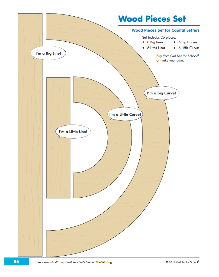 Wood Pieces Set for Capital Letters | Learning Without Tears