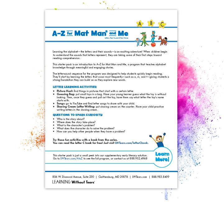 A-Z for Mat Man® and Me Starter Pack | Learning Without Tears