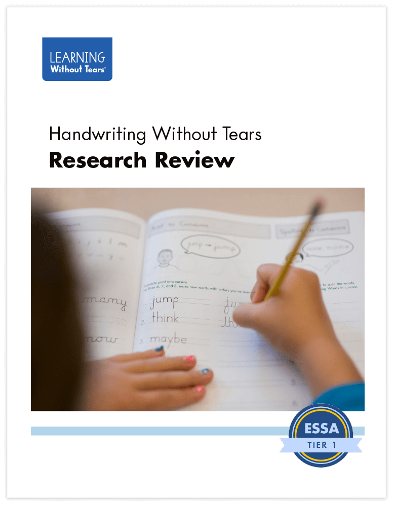 Handwriting Research - Why Learning Without Tears Works | Learning ...