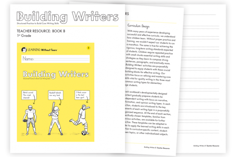 Building Writers Sample Lessons | Learning Without Tears